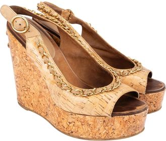 Chanel Espadrilles - Chanel Cork CC Espadrilles Shoes (36,5) - Gr. ONE_SIZE - in Bunt - f&uuml;r Damen