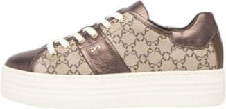 Nero Giardini I411614D Omega Jupiter Ecru Baskets de Sport pour Femme en Cuir Basse, ivoire (ral 1013), 40 EU