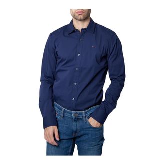 Tommy Hilfiger Langarmhemd mit klassischer Passform - - Shirts - Herren - Blau - XS