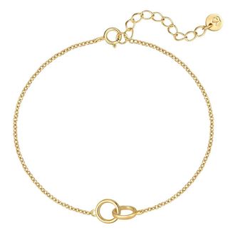 Glanzst&uuml;cke M&uuml;nchen Armband - Sterling Silber Armband - Gr. ONESIZE - in Gold - f&uuml;r Damen