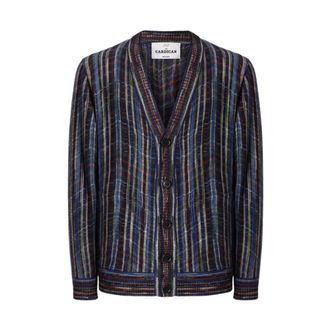 Missoni Cardigan en laine et viscose avec poches lat&eacute;rales - Homme - Pulls - Multicolore - Taille: M