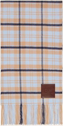 Chlo&eacute; Cashmere-Schal Highlanding blau