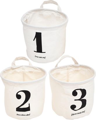 Angoily 3 St&uuml;ck Wandaufbewahrungstaschen aus Baumwolle Kleine H&auml;ngebeutel f&uuml;r Schlafzimmer und T&uuml;r Atmungsaktive Aufbewahrungstaschen f&uuml;r Wohnzimmer und Kinde