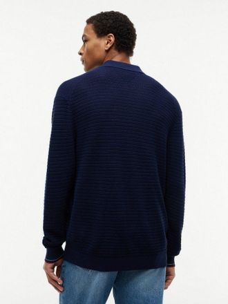 Tommy Hilfiger Polokragenpullover Dress Casual Premium Line Zipper Premium Qualit&auml;t mit Seide und Kaschmir - soft, atmungsaktiv