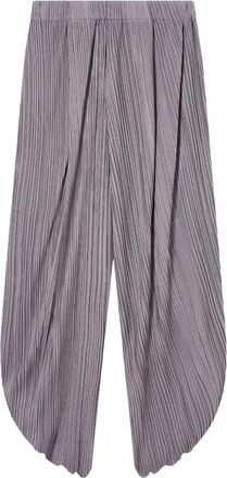 Giorgio Armani Femme, Pantalons, Gris, Taille: 40 FR Pleated Jersey Pantalons