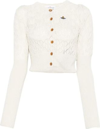 Vivienne Westwood Femme, Pulls, Beige, Taille: 38 FR Ella Cardigan