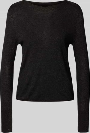 Marc Cain Strickpullover mit geripptem Rundhalsausschnitt