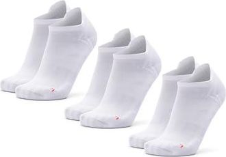 Danish Endurance Chaussettes Courtes de Running, Respirantes & Anti-Ampoules, Homme Femme, 3 ou 5 Paires, Blanc, 43-47