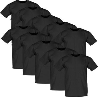 Fruit Of The Loom Valueweight T Shirt 10er-Pack Herren, Schwarz (Black), 3XL