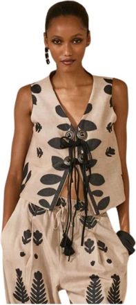 Souvenir Femme, Blouses et Chemises, Multicolore, Taille: 38 FR Gilet in fantasia