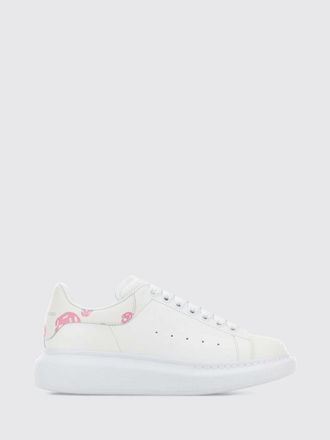 Alexander McQueen McQueen Baskets Oversize en cuir de veau avec imprim&eacute; Skull et semelle chunky