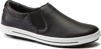 Birkenstock QO 400 O2 Sicherheitsschuh aus Naturleder mit auswechselbarem Fu&szlig;bett - Schwarz - Gr. 35