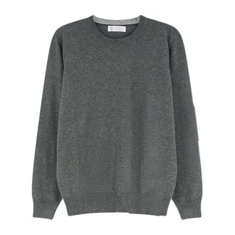 Brunello Cucinelli Homme, Pulls, Gris, Taille: 2XL Pull en cachemire &agrave; col rond