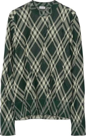 Burberry Homme, Pulls, Vert, Taille: S Pull en maille jacquard