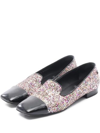 Chanel escarpins &agrave; paillettes (1986-1988) - Noir