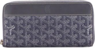 Goyard Matignon Zip Wallet Coated Canvas with Leather small wallets - Grau