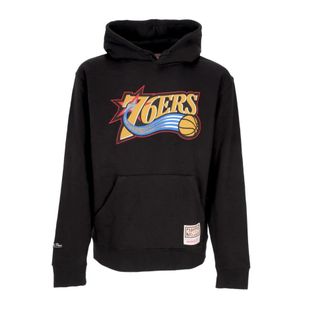 Mitchell & Ness Philadelphia 76ers Logo Hoodie Schwarz - - Sweatshirts & Hoodies - Herren - Schwarzk - M