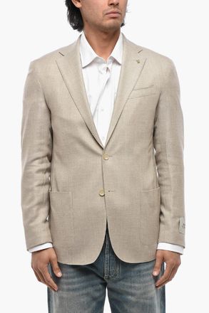 Corneliani CC COLLECTION Blazer aus Schurwoll-Mix mit aufgesetzten Taschen Corneliani