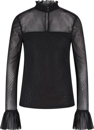 Jane Lushka Inn Mesh Top - - Blouses & Shirts - Damen - Schwarzk - 2XL