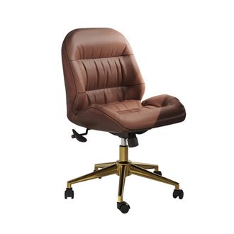 Generic Drehbarer Leder-Heimb&uuml;rostuhl - 360&deg; Ergonomisch Verstellbarer Schreibtischstuhl Mit Lordosenst&uuml;tze for Schlafzimmer, Arbeitszimmer Und Schminktisch(C