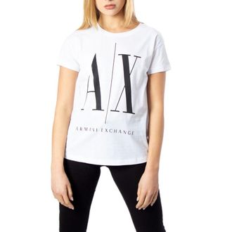 Emporio Armani Armani Exchange Damen Icon Project T T-Shirt, Wei&szlig;, M