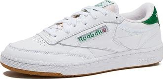 Reebok Club C 85 Baskets de tennis vintage pour homme, chaussures d&eacute;contract&eacute;es blanches, pointure 40 &agrave; 48, Chaussures Blanc/Vert Glen/Caoutchouc Gomme 1, 47