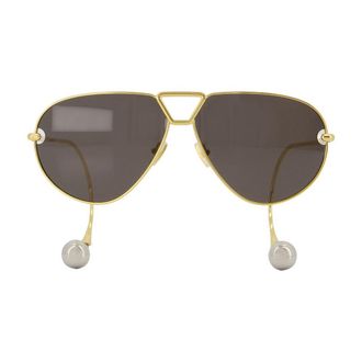 Bottega Veneta Womens Bv1437s-001 Sunglasses Gold Metal