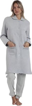 Admas Blouse classique matelass&eacute;e &agrave; manches longues pour femme, Gris - jaspe, XL