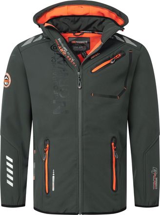 Geographical Norway Herren Softshelljacke Royaute Darkgrey/Orange 5XL