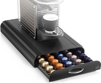 CEP 2230050011 23005 Kaffeekapselspender mit 1 Schublade, Kunststoff, schwarz, 23,4 x 32.7 x 6 cm