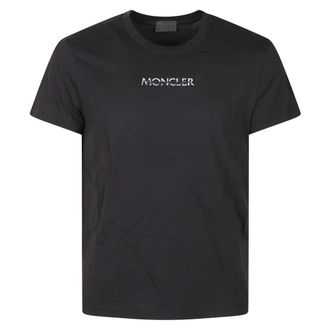 Moncler SS T-Shirt - - Tops - Damen - Schwarzk - S