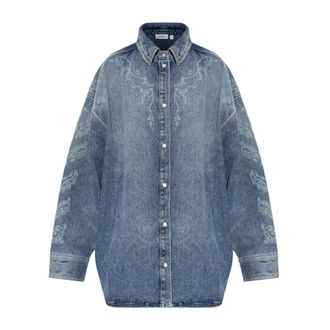 Off-white Oversized Denimhemd - - Blouses & Shirts - Damen - Blau - S