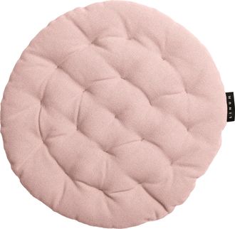 Linum Pepper Elegantes Rundes Sitzkissen für Indoor und Outdoor Ø 37cm, 100% Baumwolle, Waschbar, Altrosa