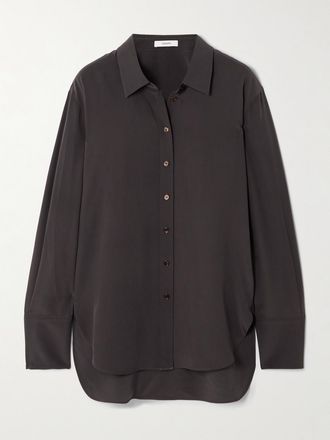 Joseph Chemise En Cr&ecirc;pe De Chine De Soie Joe - Marron