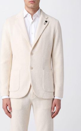 Lardini Blazer droit en pur cachemire avec poches plaqu&eacute;es et revers classique