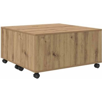 vidaXL Vidaxl - Table basse chêne artisanal 75 x 75 x 38 cm Bois dingénierie