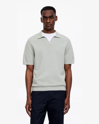 Arket Strukturiertes Polohemd -T&uuml;rkis