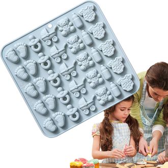 Generic Babyparty -Schokoladenformen - Cartoon -Fuß -Süßigkeitenschale, weiche Silikonform | Süßigkeitenherstellung Tool, essbar