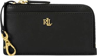 Ralph Lauren Porte-cartes zipp&eacute; en cuir - Femme - Accessoires - Noir - Taille: ONE Size