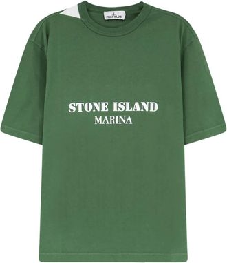 Stone Island Homme, Tops, Vert, Taille: S T-Shirt Col Rond