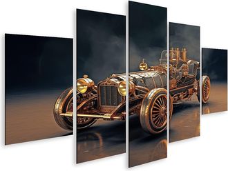Islandburner Bild auf Leinwand Vintage Steampunk Auto Messing Metall Mechaniker Teile Fantasy Kunst Victorian k Bilder Wandbilder Poster