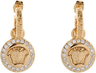 Versace Femme, Accessoires, Jaune, Taille: ONE Size La Medusa Crystal Earrings
