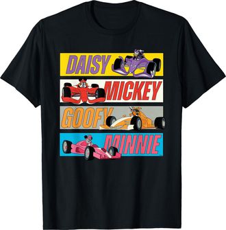 Disney Racing Mickey Daisy Minnie & Goofy Race Car Drivers T-Shirt