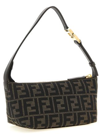 Fendi Womens Brown Polyester Clutch Bag