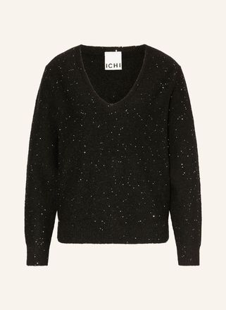 Ichi Pullover Ihdamian Mit Pailletten schwarz
