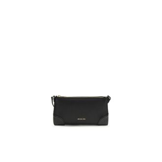 Michael Kors Femme, Sacs, Noir, Taille: ONE Size Pochette zipp&eacute;e en cuir