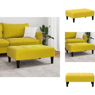 vidaXL Vidaxl - Fu&szlig;hocker Gelb 77x55x31 cm Samt - Samtsessel - Hocker Gelb - Fu&szlig;hocker - Beistelltisch - Lounge M&ouml;bel
