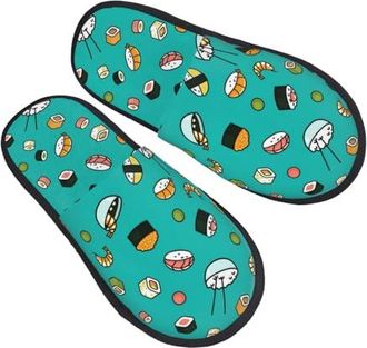 Generic Chaussons Femme Homme Imprimé Sushi Grand Chausson Hommes Doux Adultes Pantoufle Homme, Pour Intérieur Extérieur, Femmes, Hommes, M