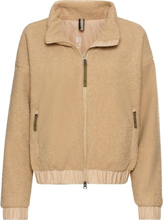 Camel Active Damen Teddy Blouson mit Stehkragen und 2-Wege-Reißverschluss Cashmere, womenswear-38