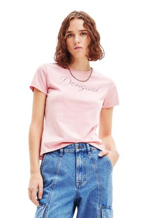 Desigual Damen Ts_Maya T-Shirt, Rot, S EU